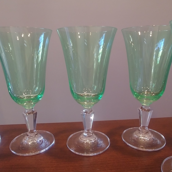 Miler Rogaska | Dining | Miller Rogaska Ice Tea Green Goblets Crystal ...
